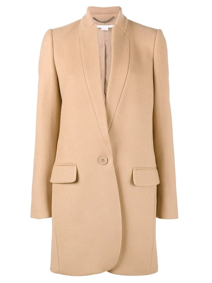 Wine Stand Collar Long Loose Dacron Button Coat (Style V101484) - VEDACHIC